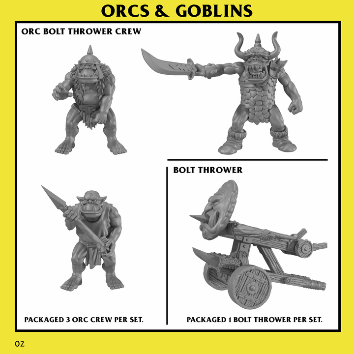 3D Printable ORCS & GOBLINS: Goblin Bolt Thrower Unit by Monstrous Encounters